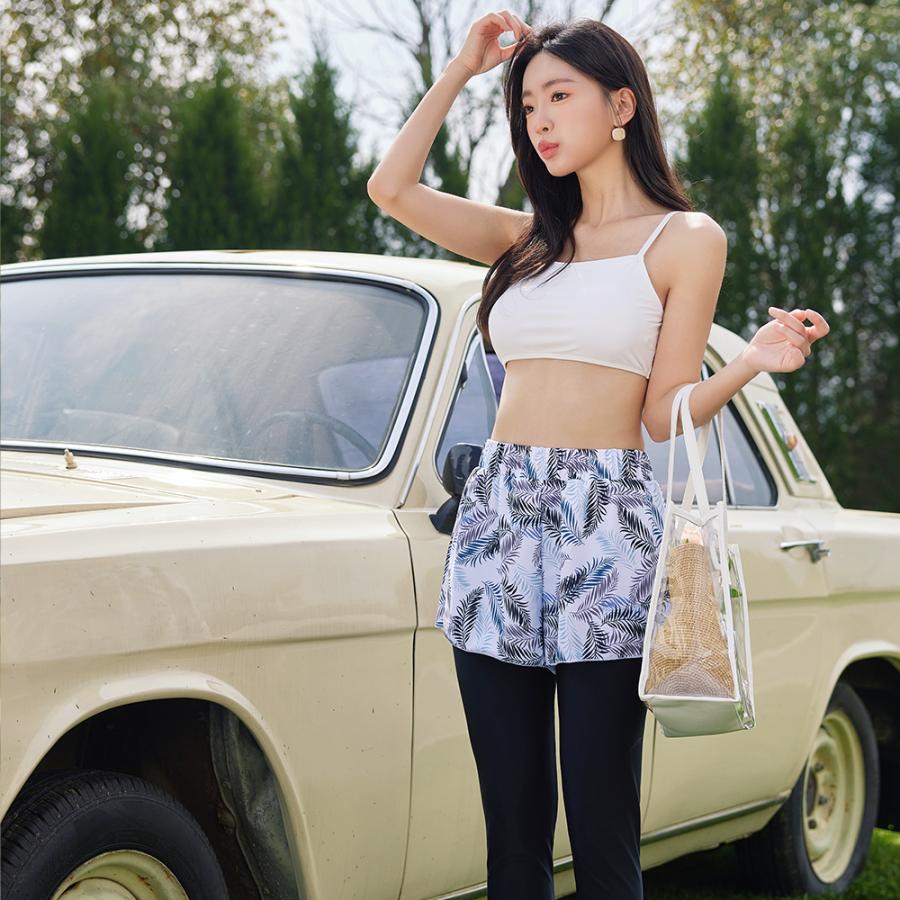 水着 レディース 体型カバー ビキニ ショートパンツ レギンス一体型 3点セット ハイウエスト セパレート レギンス付き :h99213:HOYUKI - 通販 - Yahoo!ショッピング