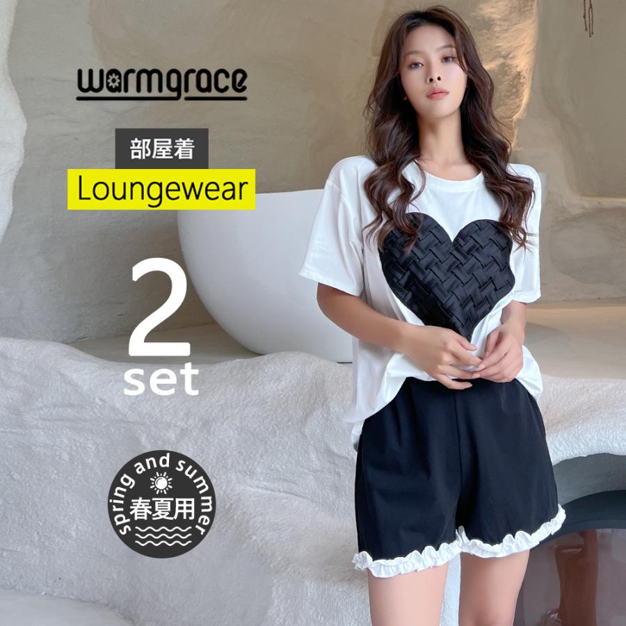 【ルームウェア限定!半額50％OFF】ルームウェア レディース 上下セット 半袖 ショートパンツ パジャマ 部屋着 セットアップ 春 夏 かわいい 可愛い おしゃれ : HOYUKI - 通販 ...