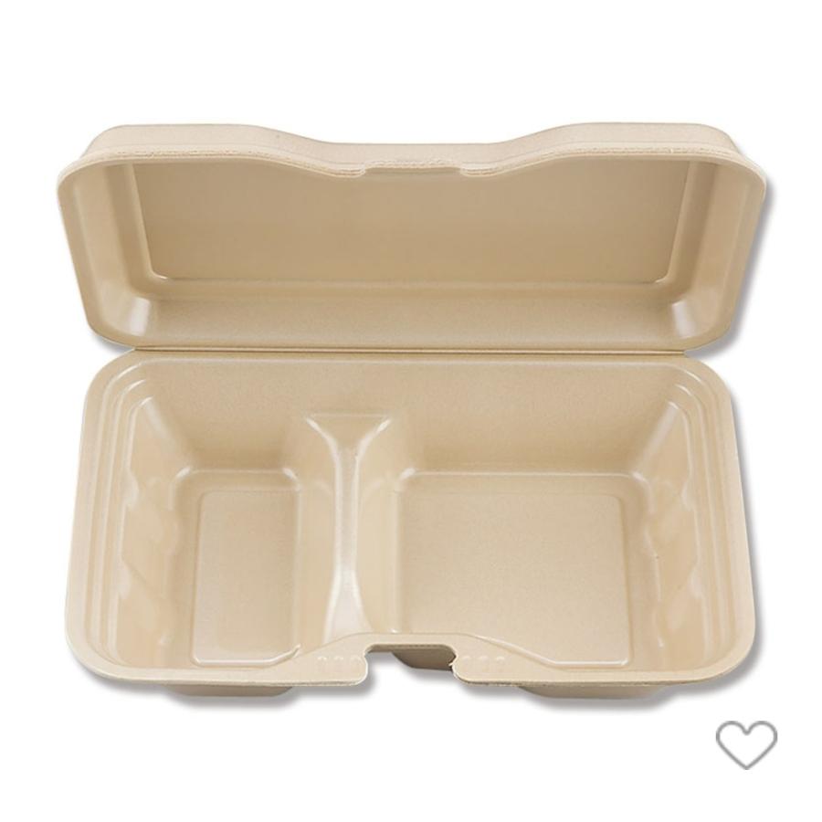 テイクアウト用弁当折蓋PSP容器【シーピー化成】VK-612-2（仕切り付き） キャメル 234x156x46mm 【400枚】 : 包材屋ヤフー店 - 通販 - Yahoo!ショッピング