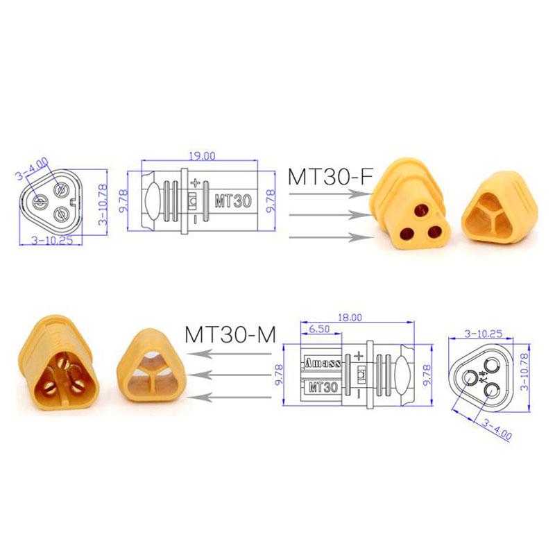 RJX MT30 2mm 3ピン コネクター プラグ 5ペア AMASS★ホビーショップ青空 : ホビーショップ青空 - 通販 - Yahoo!ショッピング