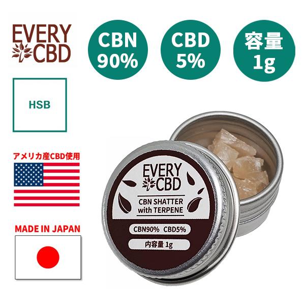 CBN シャッター ワックス 固形 Shatter WAX EVERY CBD エブリー CBN90％ + CBD5％ 内容量 1g : e-cbn-shatter-terpene : HSB ...