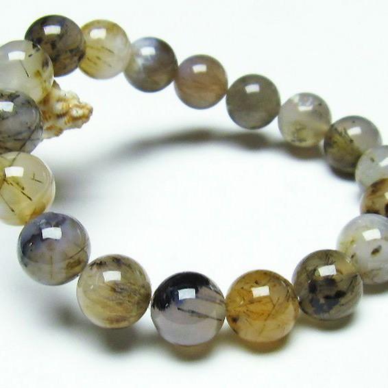 パワーストーン 天然石 ルチルインアゲート ブレスレット12mm t258-1562 : H.S.K STONE - 通販 - Yahoo!ショッピング