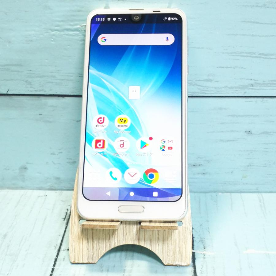 docomo AQUOS R2 SH-03K Platinum White 本体 白ロム SIMロック解除済み SIMフリー 394067 ...