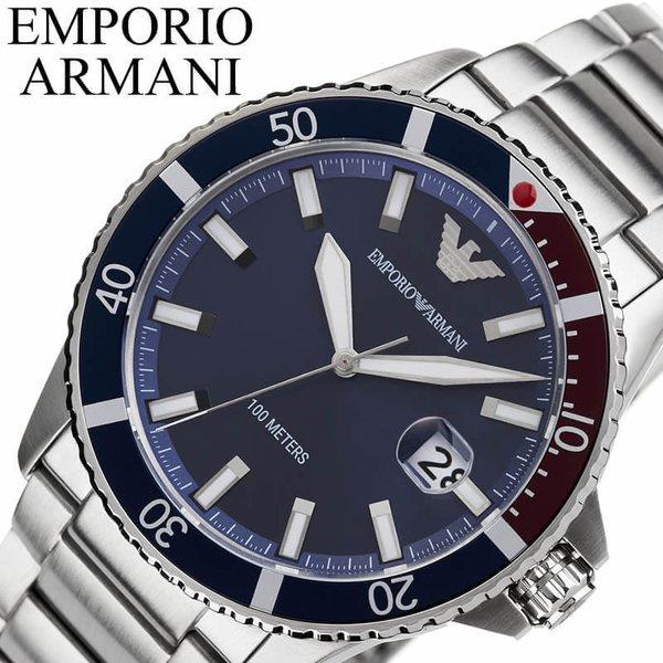 エンポリオ アルマーニ 腕時計 EMPORIO ARMANI 時計 ダイバー Diver メンズ ブルーネイビー AR11339 ...