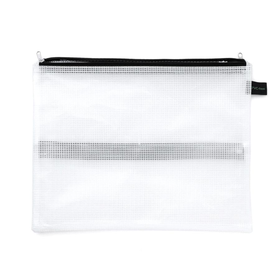 ジッパーポーチ Zip Bag Multi-Comp A4 マルチコンパートメントジップバッグ ジッパーバッグ ペンケース 小物入れ ノート ...