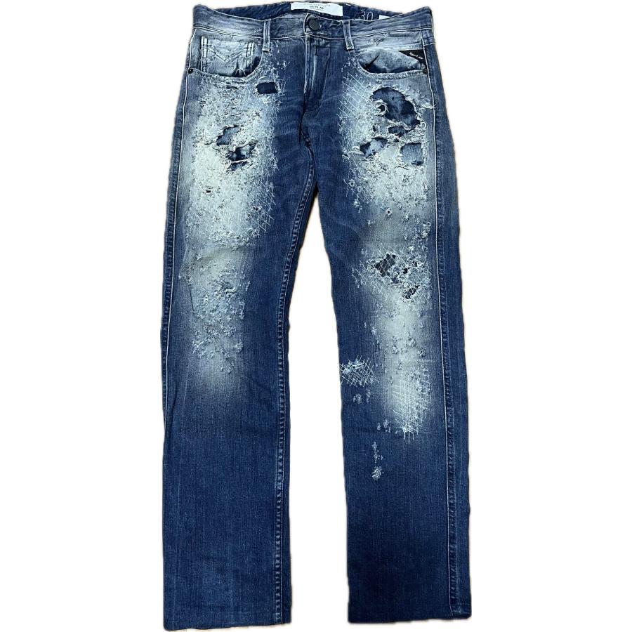 REPLAY リプレイ MAESTRO DENIM SELECTION アンバス ANBASS 30 デニムパンツ クラッシュデニム ...