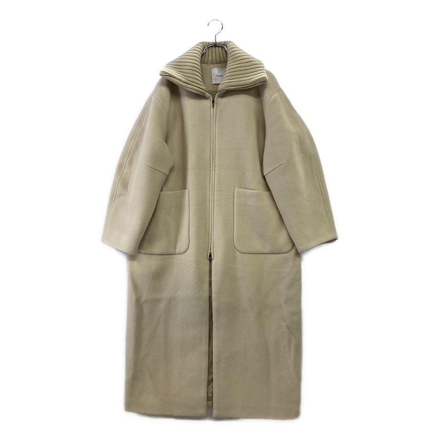 クラネ リブカラーコート RIB COLLAR WOOL LONGCOAT レディース SIZE 2 CLANE 中古 : Rehello ...