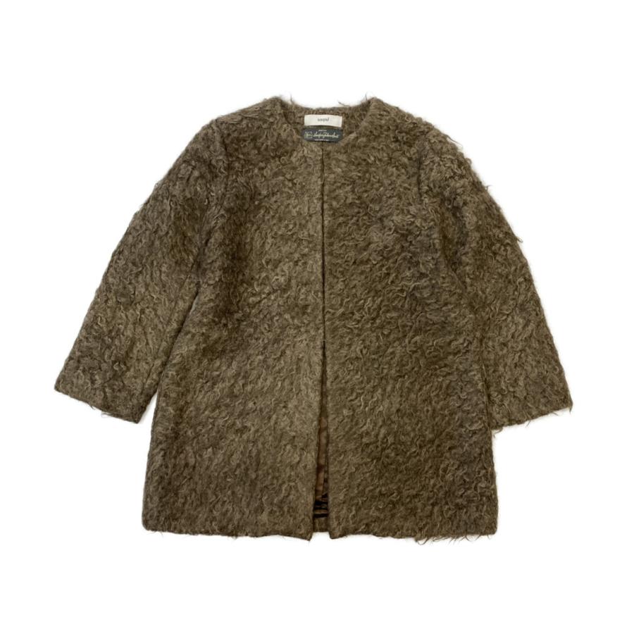 サキ ノーカーラーコート モヘア 2018AW 17AW08 レディース SIZE サキ ノーカーラーコート モヘア 2018AW 17AW08 レディース SIZE