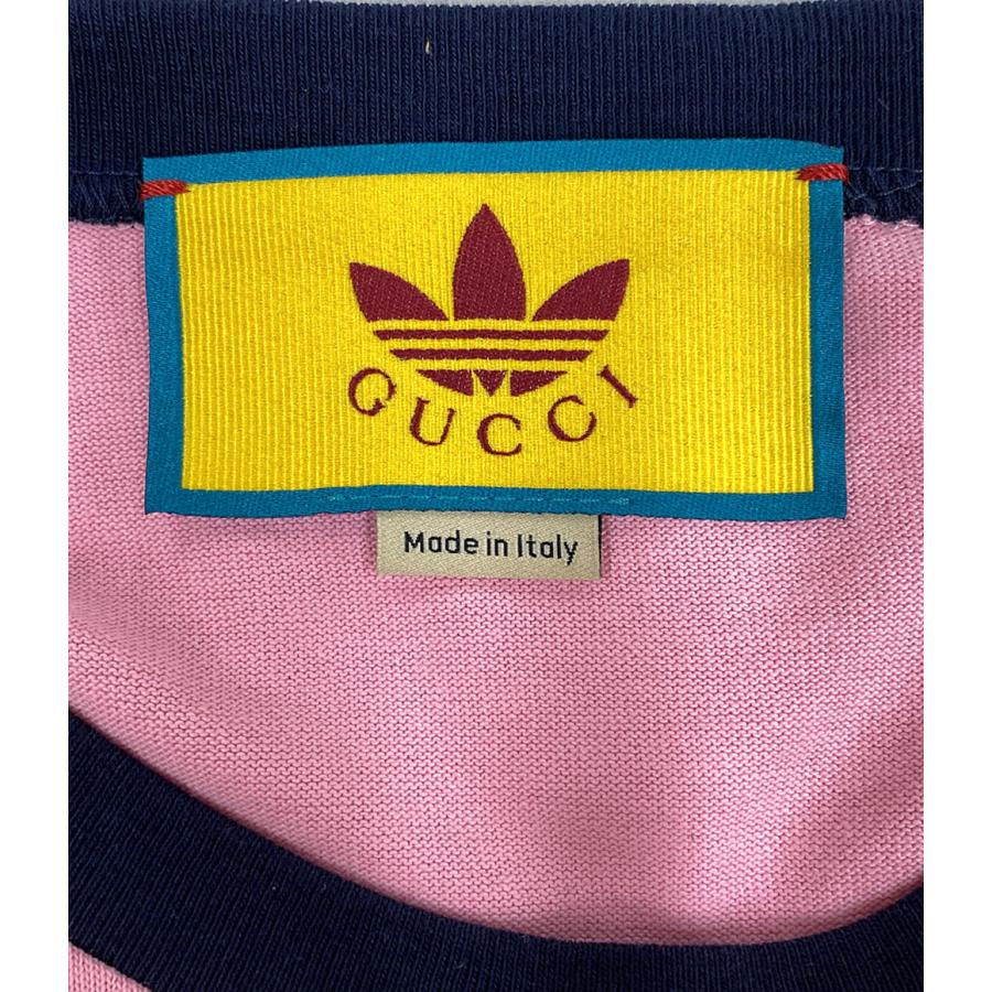 美品 グッチ アディダス 半袖Tシャツ ピンク メンズ SIZE S 美品 グッチ アディダス 半袖Tシャツ ピンク メンズ SIZE S