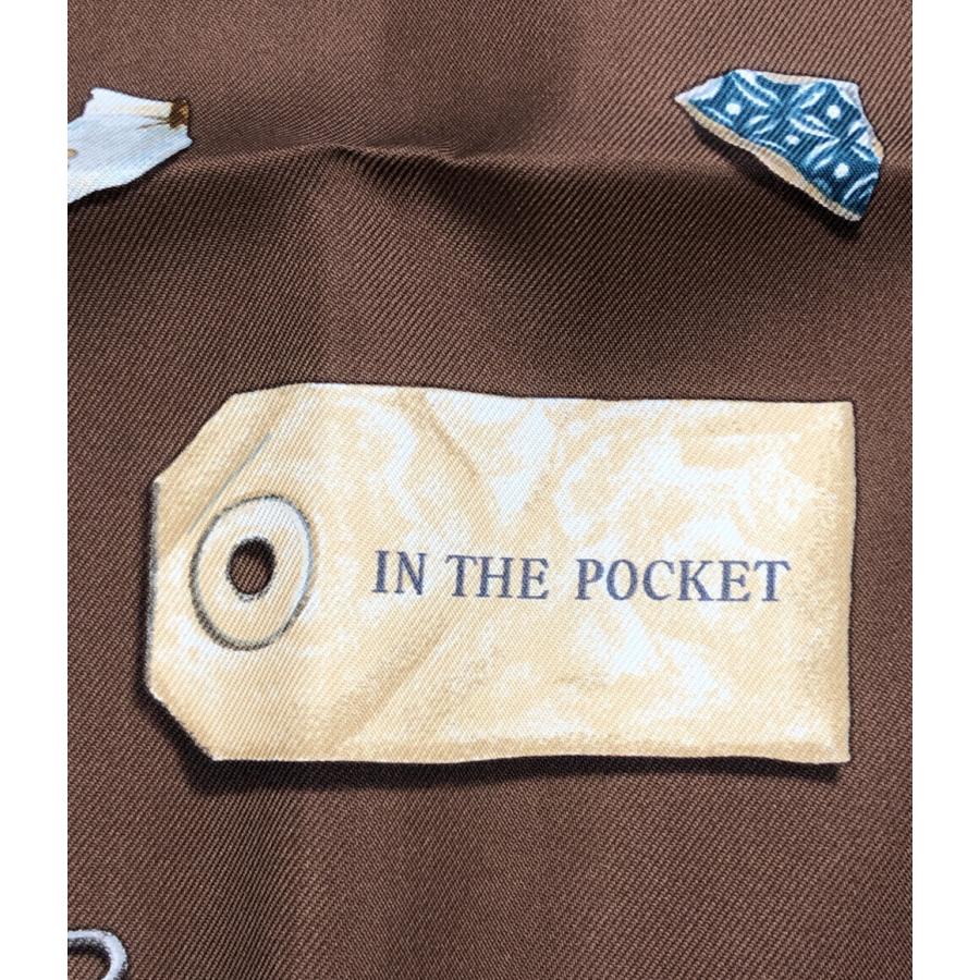 美品 エルメス スカーフ カレ90 シルク100% インザポケット In 美品 エルメス スカーフ カレ90 シルク100% インザポケット In