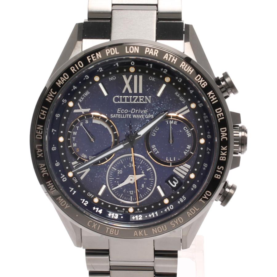 シチズン 腕時計 ECO-DRIVE F950-T026532 ATTESA ソーラー ブルー メンズ CITIZEN 中古 ...