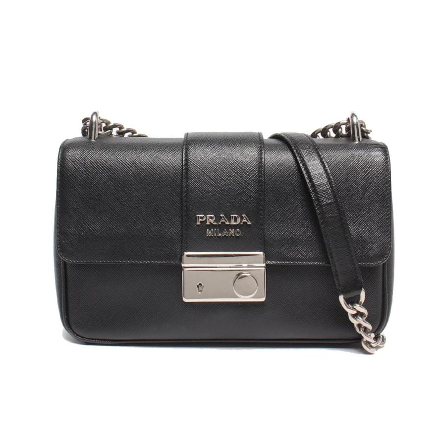 プラダ チェーンショルダーバッグ 斜め掛け 肩掛け サフィアーノ