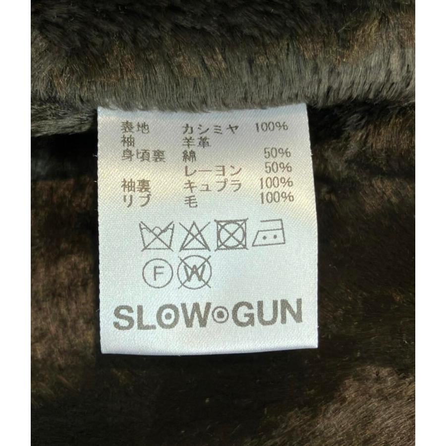 スロウガン レザースタジャン カシミヤ100% メンズ SIZE 5 (L スロウガン レザースタジャン カシミヤ100% メンズ SIZE 5 (L