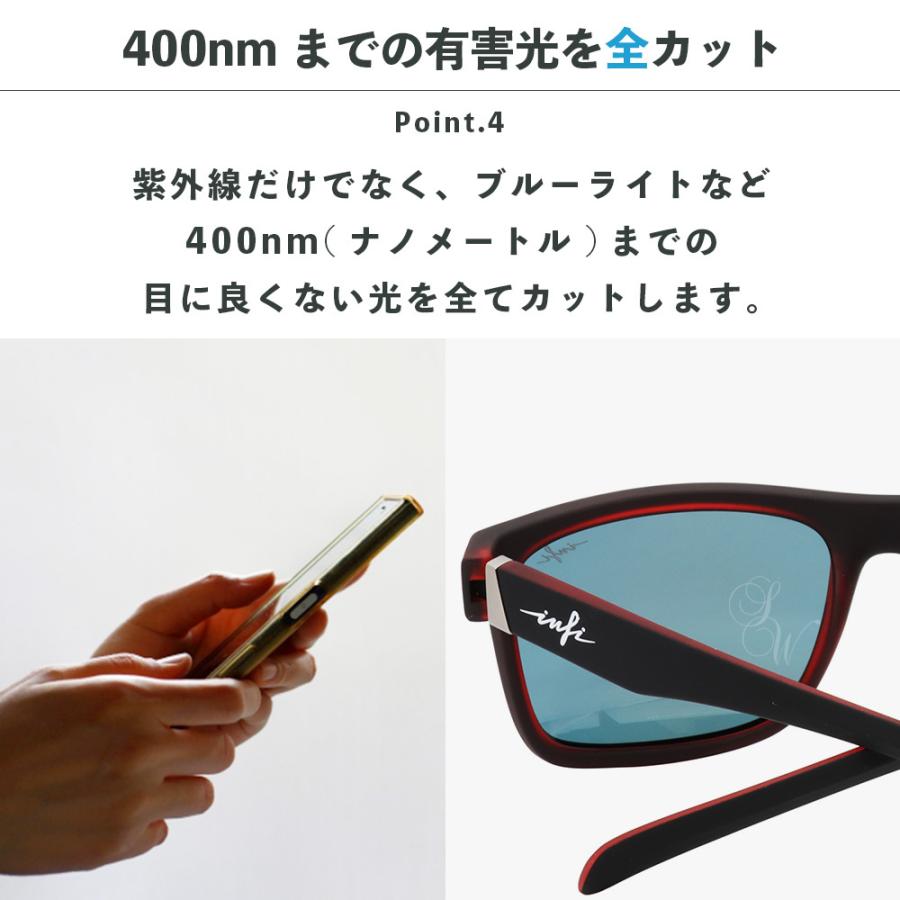INFI 超軽量 偏光スポーツサングラス ミラーレンズ UVカット