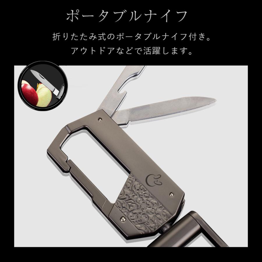 JOBON公式 多機能キーホルダー マルチツール ボトルオープナー ポータブルナイフ 折り畳みナイフ やすり メンズ 便利 おしゃれ おもしろ ...