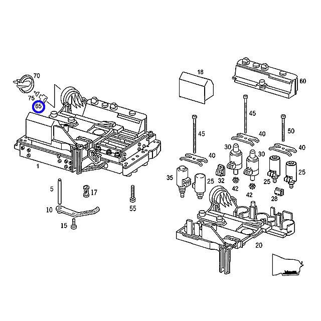 Mercedes-Benz 純正 722.6系電子制御式 5速AT EGSカプラー オス側 メルセデスベンツ Sクラス W220 S320 S350 S430 S500 S55AMG S600 ...