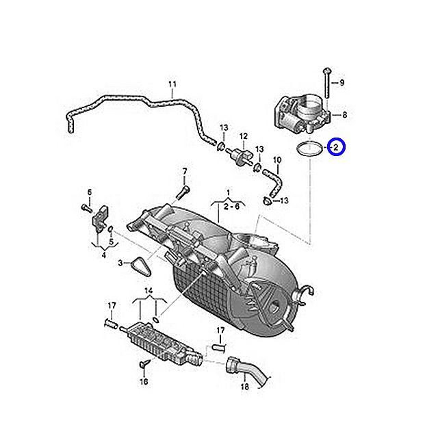 フォルクスワーゲン（Volkswagen） スロットルボディ ガスケット ジェッタ 1KBLX JETTA : 藤田商会 - 通販 ...