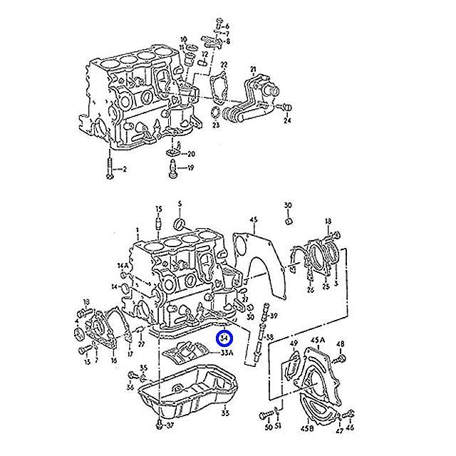 フォルクスワーゲン（Volkswagen） エンジン オイルパンガスケット オイルパンパッキン パサート 3AADY PASSAT : 藤田 ...