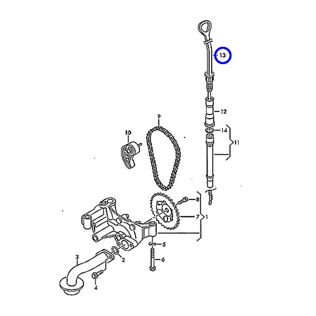 Audi エンジンオイルレベルゲージ アウディ A4/S4 8DADR 8DAPT 8DAPUF 8EAMBF 8EBFB 06B115611R AUDI ディップスティック : 藤田商会 ...