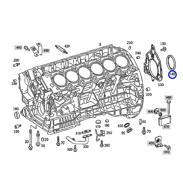 Mercedes-Benz クランクシール リア メルセデスベンツ Sクラス W220 S320 S350 S430 S500 S55AMG S600 S65AMG M112 M113 ...