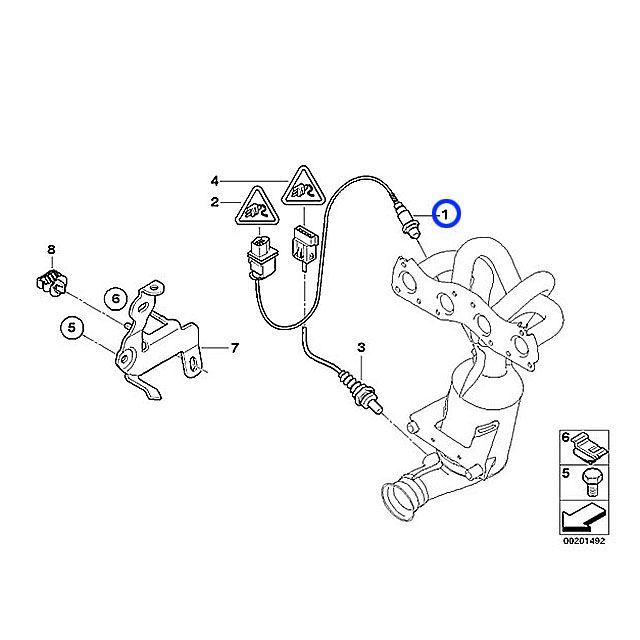 O2センサー フロント MINI(ミニ) R55 R56 R57 クーパー ワン ML16 ME14 MF16 MR16 Cooper One ラムダセンサー : 11787590713 ...