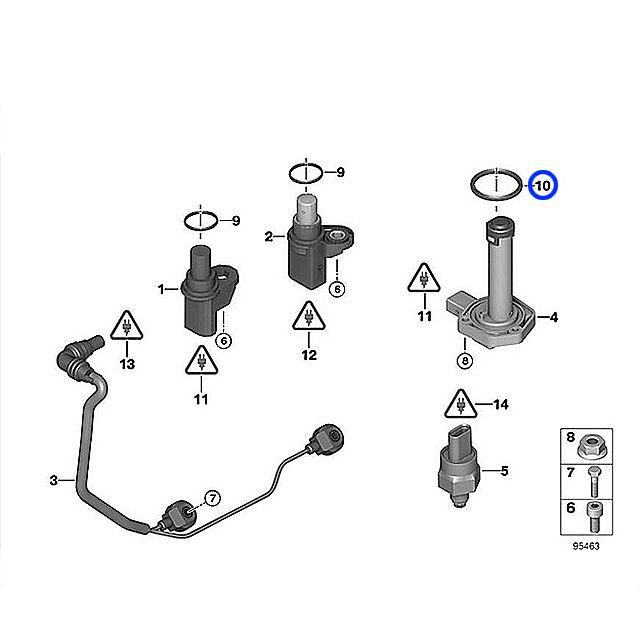 BMW エンジンオイルレベルセンサー用 Oリング 1シリーズ E82 E87 E88 116i 118i 120i 130i 135i UC20 UC30 UC35 UD20 UD30 ...