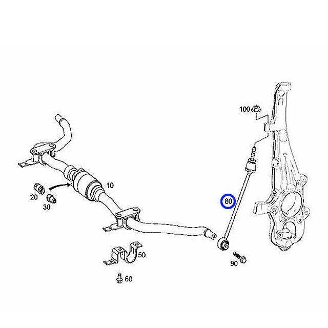 Mercedes-Benz スタビリンクロッド フロント 左側 メルセデスベンツ M/GLクラス W166 GLE350D ML350 ...