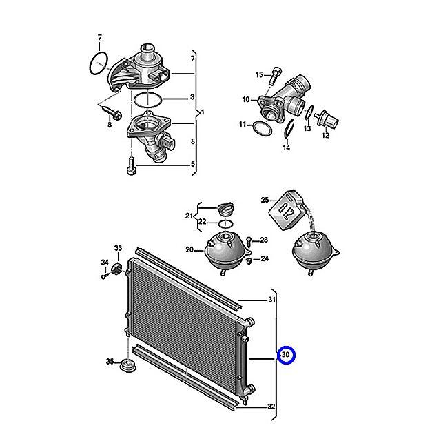 Audi ラジエター アウディ A3 8PAXW 8PBGU 8PBLR 8PBLX 8PBSE 8PBVY 1K0121251CJ 8MK376781091 ラジエーター AUDI : 藤田 ...