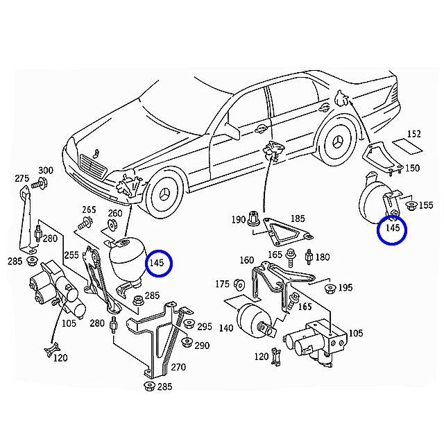 Mercedes-Benz ABC アキュームレーター メルセデスベンツ Sクラス W220 S320 S350 S430 S500 S55AMG S600 : 藤田商会 - 通販 ...