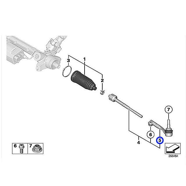 BMW タイロッドエンド 右側 1シリーズ E82 E87 E88 116i 118i 120i 130i 135i UC20 UC30 UC35 UD20 UD30 UE16 UF18 ...