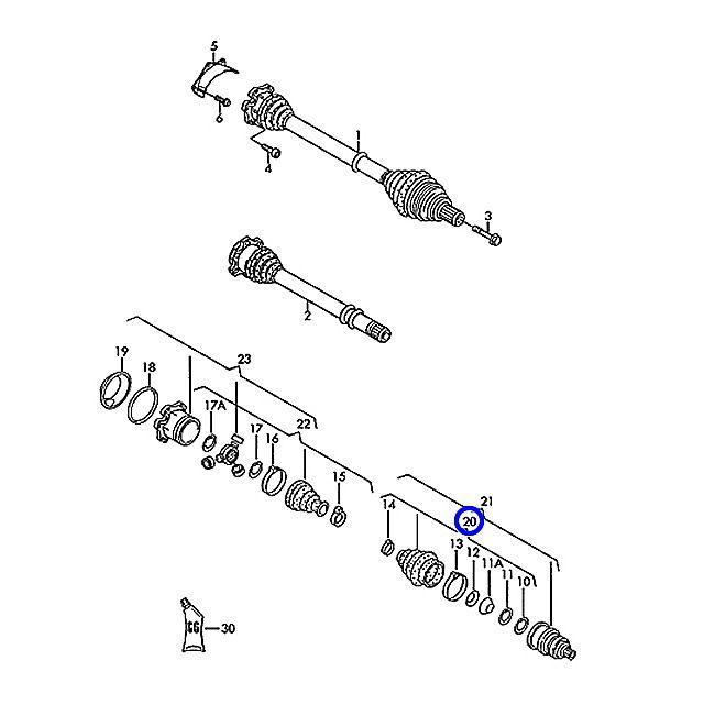 Audi ドライブシャフト ブーツ フロント アウター 左右共通(片側) アウディ A4/S4 8DADR 8DAEBF 8DAPT 8DAPUF ドライブシャフトブーツ : 藤田商会 ...