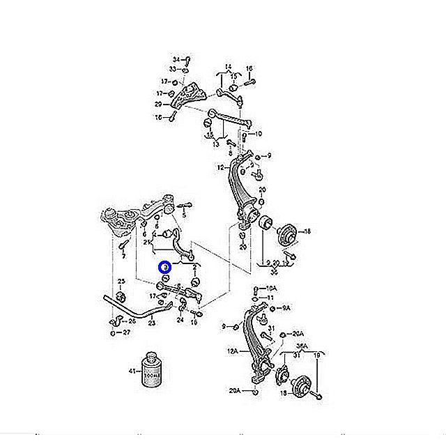 Audi ロアアームブッシュ フロント インナー 左右共通(1個) アウディ A4/S4/RS4 8DAAHF 8DABC 8DACKF 8DADR 8DAEBF 8DAGA 8DAGAF ...