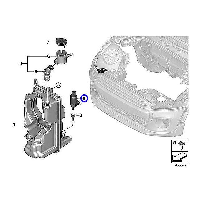 BMW ウォッシャーポンプ MINI(ミニ) F15 F45 F46 F54 F55 F56 R60 R61 ウォッシャーモーター : 藤田商会 - 通販 - Yahoo!ショッピング