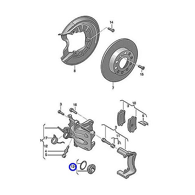 Audi ブレーキキャリパー リペア シールキット 左右共通 アウディ A4 8D 8E 8H : 藤田商会 - 通販 - Yahoo!ショッピング