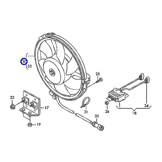 フォルクスワーゲン（Volkswagen） ラジエター ラジエーター 電動ファンモーター 280mm パサート 3BAMX 3BAMXF ...