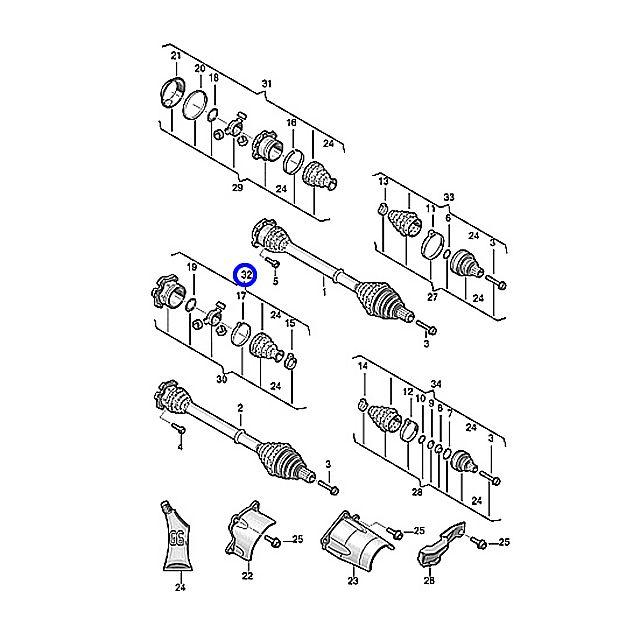 Audi ドライブシャフト ブーツ フロント インナー 左右共通(片側) アウディ A4 8EALT 8EAMBF 8EBFB 8EBGBF 8EBWEF ドライブシャフトブーツ : 藤田商会 ...