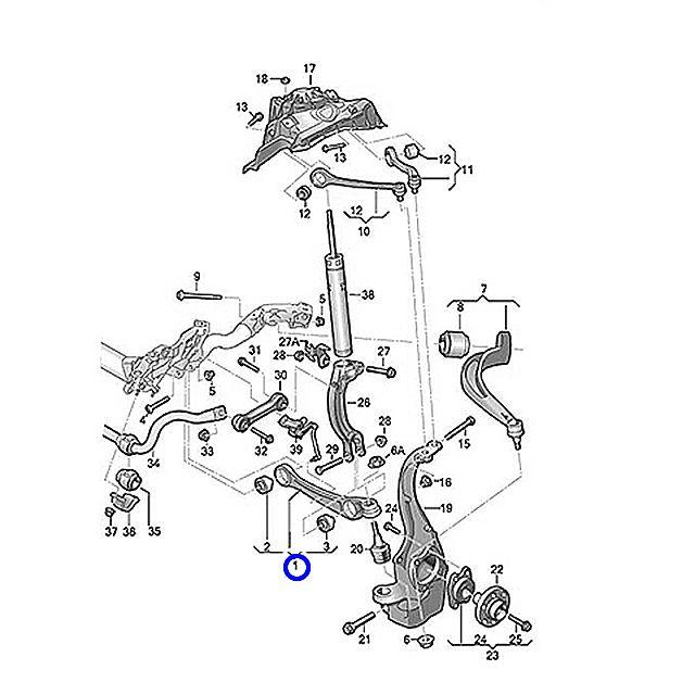 Audi ロアアーム フロント 左側 アウディ A4 S4 RS4(8K) A5 S5 RS5(8F 8T) A6 S6 RS6(4G) A7 S7 RS7(4G) Q5 SQ5(8R ...