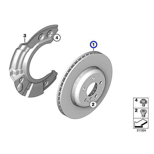 BMW ブレーキローター フロント 左右セット 5シリーズ F10 F11 523d 523i 528i FP25 FR30 FW20 ...