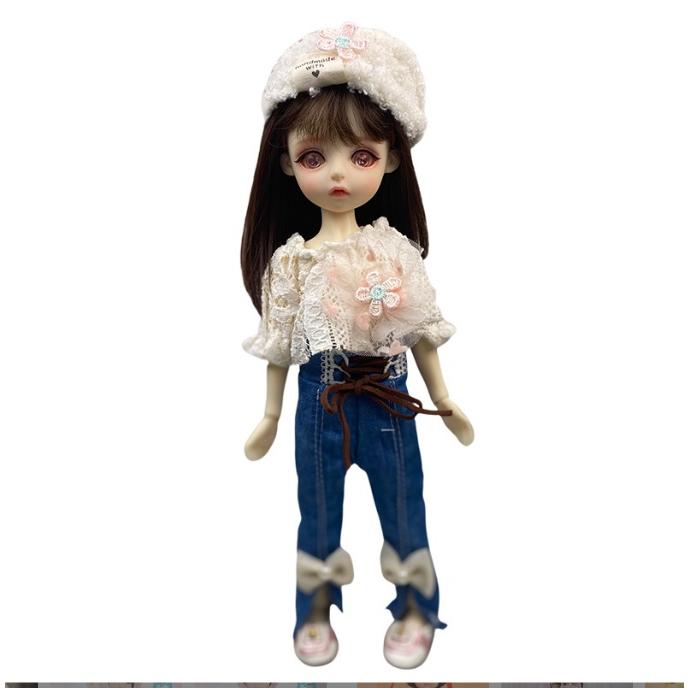 人形服 ドール服 1/6 30cm bjd 人形 服 小物 洋服 衣装 着せ 替え コスチューム ドレス パンツ カラー ぬい撮り 贈り物 ギフト 040413 : 040413 ...