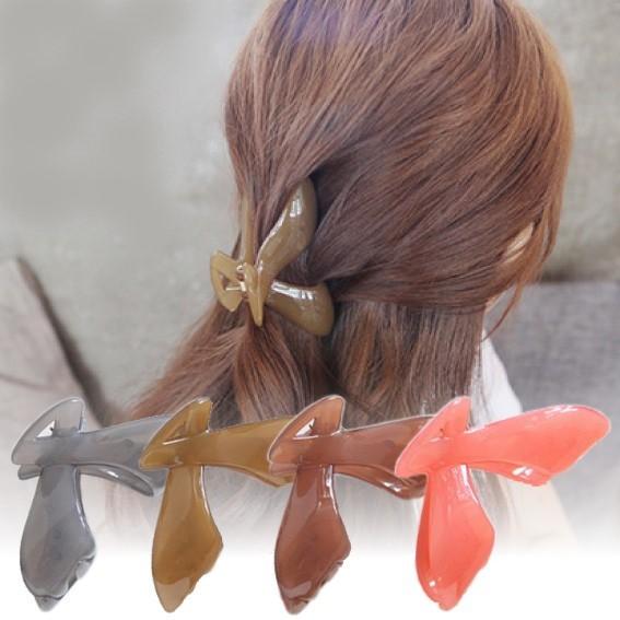 送料無料 クリア バンスクリップ バンス 髪留め ヘアクリップ