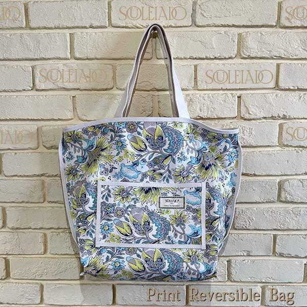 SOULEIADO（ソレイアード） SOULEIADO PRINT REVERSIBLE BAG グレー系 プリント リバーシブルバッグ ...
