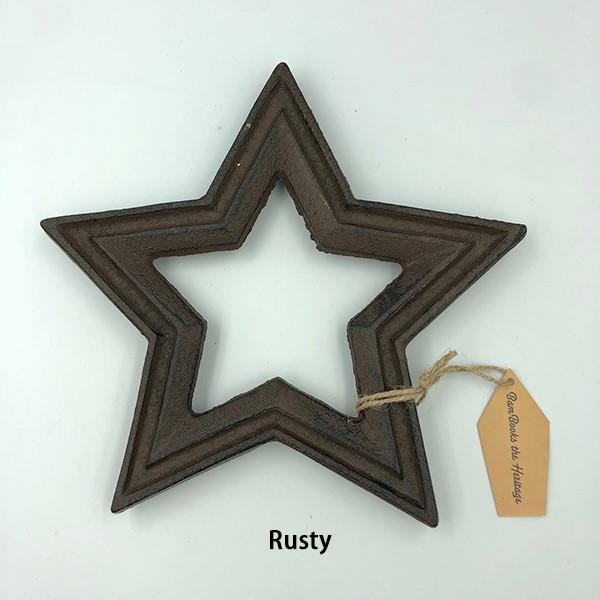 CAST IRON STAR TRIVET キャストアイアン・スタートリベット 全3色 鍋敷き アンティー仕上 TOSSDICE ...