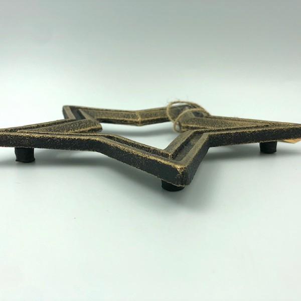 CAST IRON STAR TRIVET キャストアイアン・スタートリベット 全3色 鍋敷き アンティー仕上 TOSSDICE ...