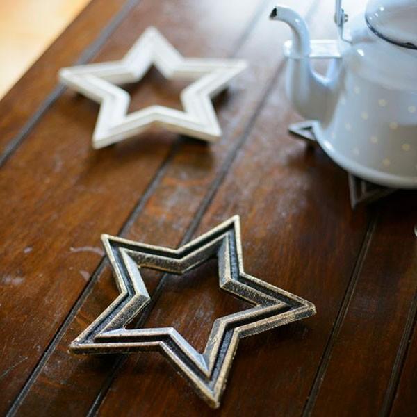 CAST IRON STAR TRIVET キャストアイアン・スタートリベット 全3色 鍋敷き アンティー仕上 TOSSDICE ...