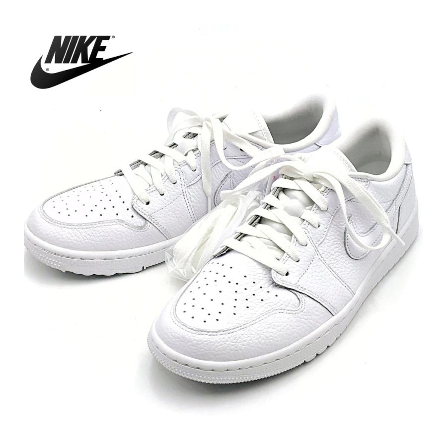 NIKE ナイキ エアジョーダン 1 ロー トリプルホワイト/白 26.5cm AIR JORDAN G Golf ゴルフシューズ メンズ ...