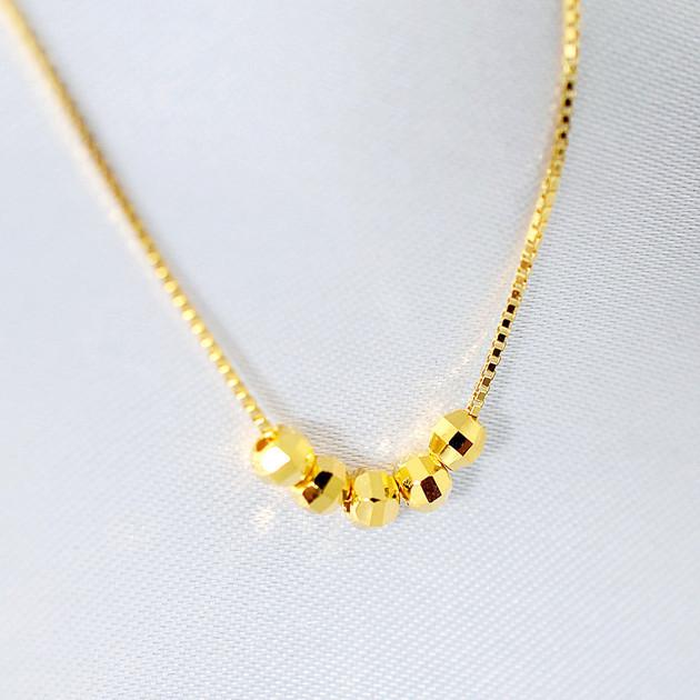 シンプル ビーズ シルバー925 18KGP ネックレス : MIKAショップ - 通販 - Yahoo!ショッピング