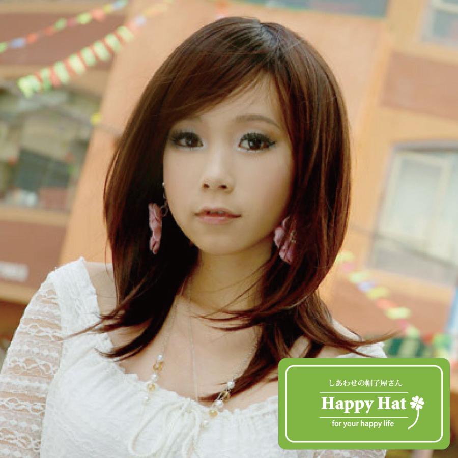 フルウィッグ 耐熱 ロング 簡単 ストレート 小顔 レイヤーカット ブラウンメッシュ wig-ss010-2t33-h レディース お洒落 大人っぽい : ハッピーハット - 通販 ...