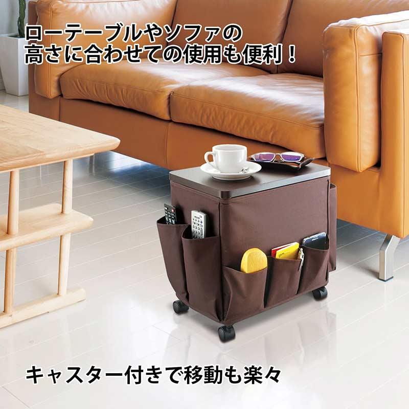 不動技研 木天板WTWサイドテーブルワゴン ブラウン F-2531 : ひゃくえもんplus - 通販 - Yahoo!ショッピング