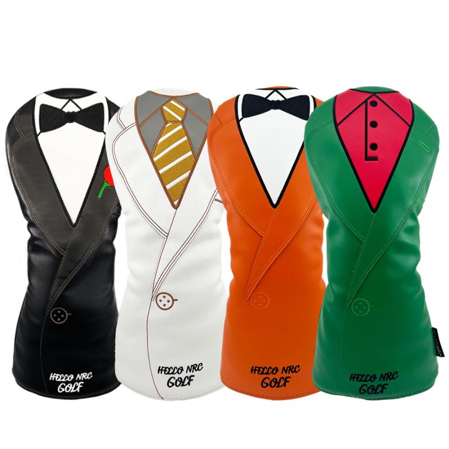 ヘッドカバー ドライバー440cc 460cc用カバー ウッド用カバー ユーティリティ UT用カバー 紳士 ジェントルマン 4点セット 自由に組み合わせ 黒 白 : hatsuyomall ...