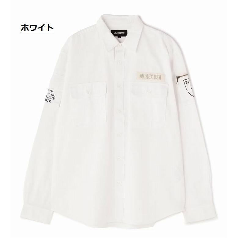 AVIREX 長袖シャツ メンズ ミリタリーシャツ ブルゾン 正規品 Y_U